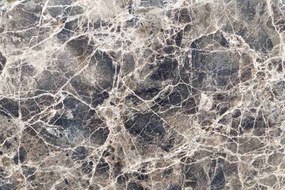 DIMEX | Samolepicí vliesová fototapeta na zeď Šedá mramorová textura MA-5-2462 | 375 x 250 cm | bílá, hnědá, šedá