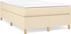 Box spring postel s matrací krémová 120x190 cm textil 3269695