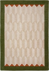 Zelený/v přírodní barvě ručně tkaný vlněný koberec 120x170 cm Apex Border Wool – Flair Rugs