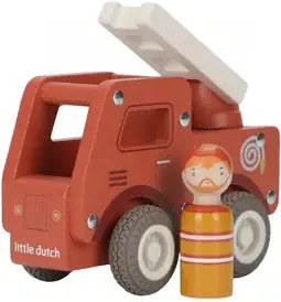 Little Dutch Hasičské auto dřevěné / od 18 měsíců