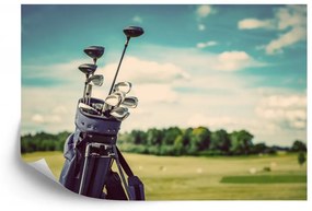 Fototapeta Golf Bag Na Poli Pozadí Hladký vinyl 400x280