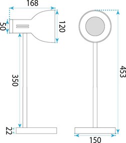 Toolight Toolight, JNH046-1T, stolní lampa s dřevěnou základnou a ohebným ramenem, v. 45,3 cm, 1× E27, bílá, OSW-56238