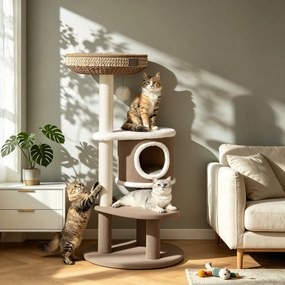 Škrabadlo pro kočky fudajo – 117 cm, béžová (66003)
