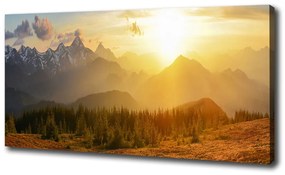 Wallmuralia Foto obraz canvas Západ slunce hory 100x50