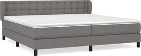 Box spring postel s matrací tmavě šedá 200x200 cm textil 3126590