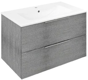 Sapho Cirasa - Umyvadlová skříňka, 80x52x46 cm, 2 zásuvky, dub stříbrný CR801-1111