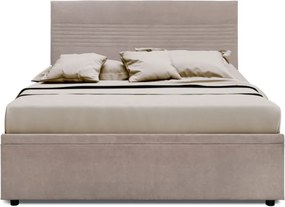 Postel Fro Line 140x200 s roštem, úložným prostorem Mono 233, béž