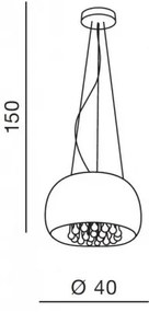 Azzardo AZ0699 - Lustr na lanku BURN 5xG9/40W/230V