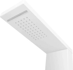 Sprchový panel set hliníkový matný bílý 142372