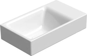 GSI Sapho, NUBES keramické umyvadlo 40x23 cm, umyvadlová baterie vpravo, bílá ExtraGlaze