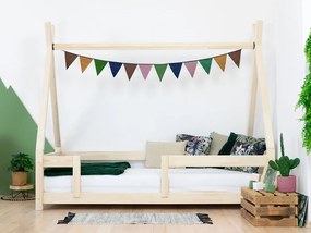 Benlemi Dětská domečková postel NAKANA  s bočnicí Barva: Cihlová, Rozměr: 90 x 200 cm