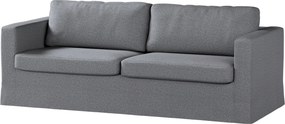 Potah na pohovku IKEA Karlstad 3-místná, nerozkládací, dlouhý barva šedá látka pletený vzor