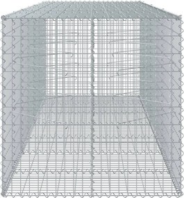 Gabionový koš s víkem 350 x 100 x 100 cm pozinkované železo 3295195