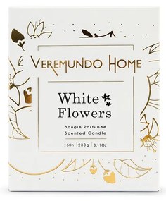 VEREMUNDO HOME Vonná svíčka Paris Jasmine Rose, 230 g, bílá 10102