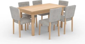 ADRK Furniture Sada stůl s židlemi RODOS 80 SE-ROD-80-CG