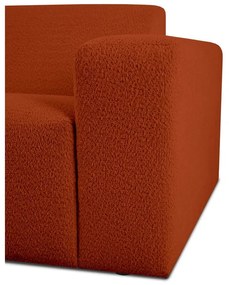 Pohovka z textilie bouclé v cihlové barvě 228 cm Roxy – Scandic