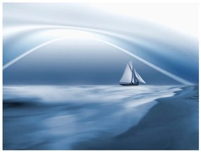 Fototapeta - Lonely sail drifting