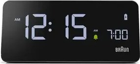 Braun BC21 černá / Digitální budík / LCD / Bezdrátové nabíjení 10W (Qi