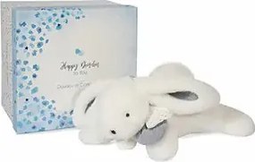 Doudou Dárková sada - Plyšový králíček s bílou bambulkou 25 cm / od 0