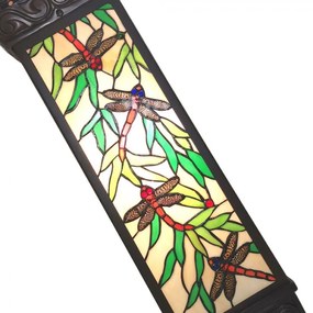 Světelný sloup Tiffany Dragonfly – 26x26x71 cm