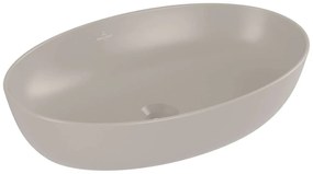 Villeroy & Boch Artis - Umyvadlo na desku 61x41 cm, bez přepadu, bez otvoru pro baterii, CeramicPlus, Almond 419861AM