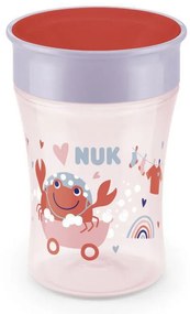 NUK Dětský hrníček Magic s víčkem 360° Červená