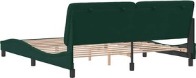 Rám postele bez matrace tmavě zelená 180 x 200 cm samet 3207938