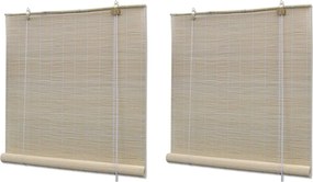 vidaXL Zatemňovací rolety z přírodního bambusu 2 ks 120 x 160 cm [278742]