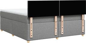 Box spring postel s matrací světle šedá 180 x 200 cm textil 3286752