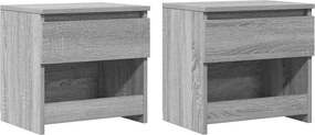 vidaXL Noční stolky 2 ks 40 x 30 x 39 cm kompozitní dřevo [803460] Barva: šedá sonoma