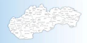 Obraz mapa Slovenska - 120x60 cm