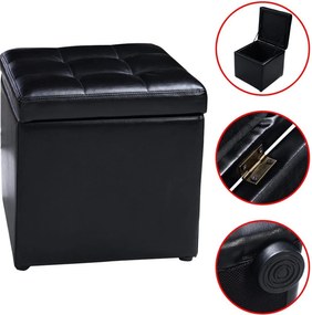 Costway Cube sedací box taburetka úložný box čalouněný taburet
