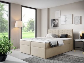 Eka Kontinentální čalouněná postel ANNA - Trinity (120x200 cm) Barva látky Trinity: Krémová (Trinity 2302)