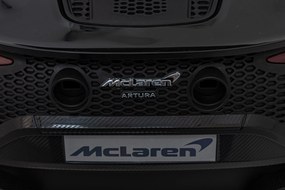 Ramiz Elektrické autíčko McLaren Artura pro děti černé + pohon 4x4 + dálkové ovládání + plynulý start + EVA kola + audio LED