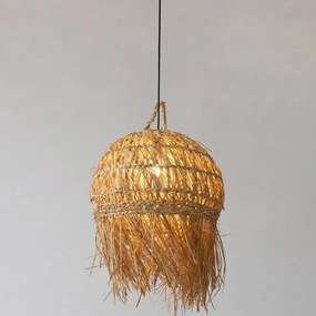 Závěsná lampa La Belle Boho IV černá/bambus