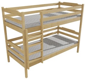 Vomaks Patrová postel PP 012 Rozměr: 80 x 180 cm, Barva: surové dřevo, Prostor mezi lůžky: 80 cm