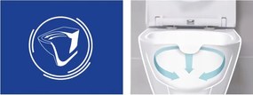 Cersanit Larga Square CleanOn, závěsná wc mísa bez sedátka, bílá, K120-004