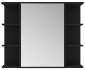3dílná koupelnová sestava černá kompozitní dřevo,  3056953