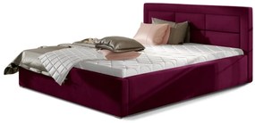 Čalouněná postel ROSANO - Matt Velvet 68 - 160x200cm - Kov