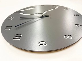 dřevo života Nástěnné hodiny ŘEKA Zvolte barvu dekoru: Horský dub-Wenge, Velikost hodin: 35x35, Barva ručiček: Černé