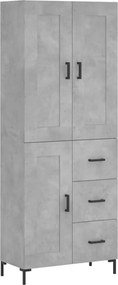 Skříň highboard betonově šedá 69,5x34x180 cm kompozitní dřevo 3200005