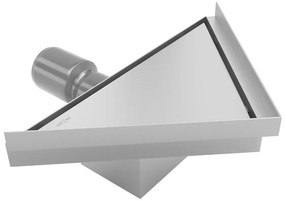 Trojúhelníkový rohový sprchový žlab MEXEN FLAT 2v1 - 20 cm, 1010320