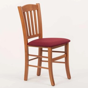 Stima Židle VENETA s čalouněným sedákem Odstín: Rustikál, Látky: LUX bordo 15