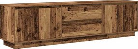 TV skříňka s LED osvětlením starého dřeva 193,5x41x50 cm 3328442