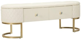 Designová lavice Pembroke 120 cm bílá