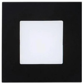 Luxera.step light schodišťové svítidlo led 1 w, 60 lm, 4000 k, 8,6 cm, hranaté, ip20, černé