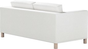 Potah na pohovku IKEA  Karlanda rozkládací, krátký barva krémová látka pletený vzor