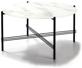 Marckeric Skleněný konferenční stolek Kendall, černá/bílá, 43 cm