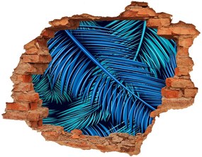 Wallmuralia Nálepka 3D díra samolepící Listí palmy 90x70 cm