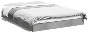 Rám postele betonově šedý 120 x 200 cm kompozitní dřevo